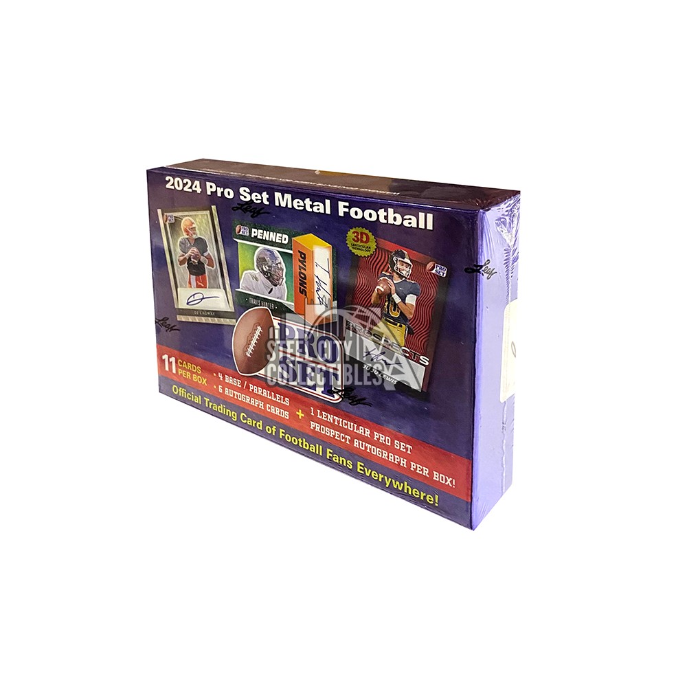2024 Leaf Pro Set Metal Football Hobby Box | Steel City Collectibles