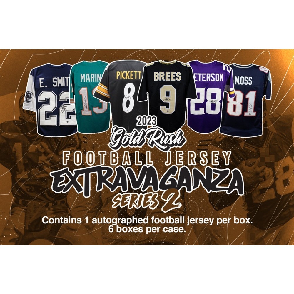 2023 Gold Rush Extravaganza Autographed Football Jersey Series 2 6-Box ...