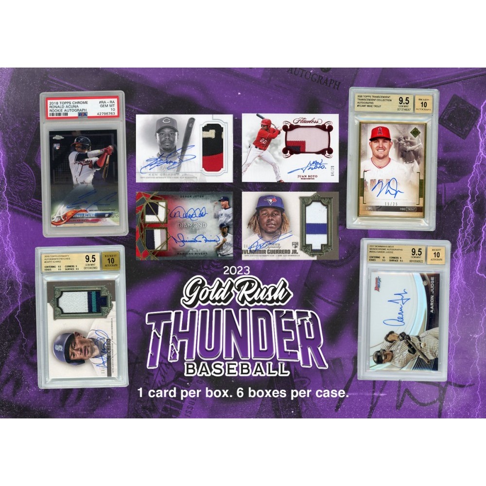 2023 Gold Rush Thunder Baseball 6-Box Case | Steel City Collectibles