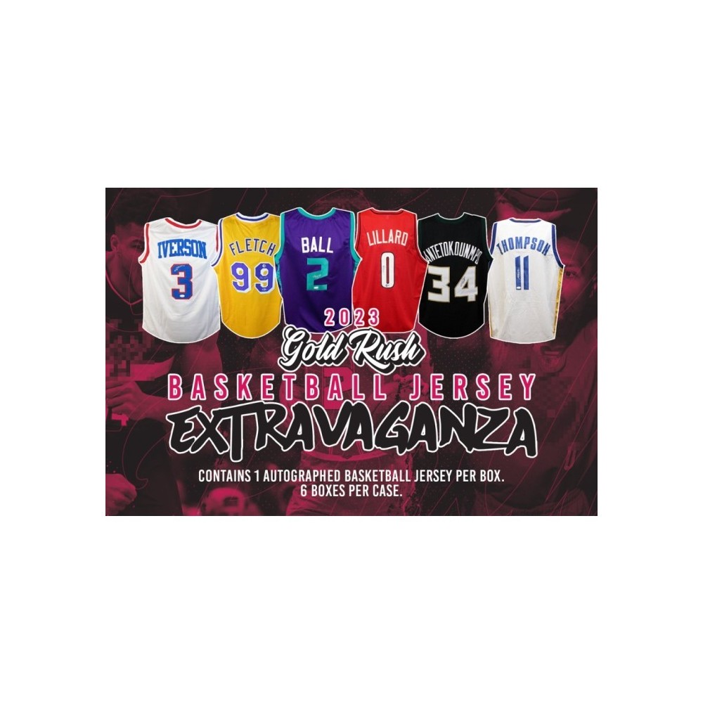 2023 Gold Rush Extravaganza Basketball Jersey 6-Box Case Random 2-Team ...