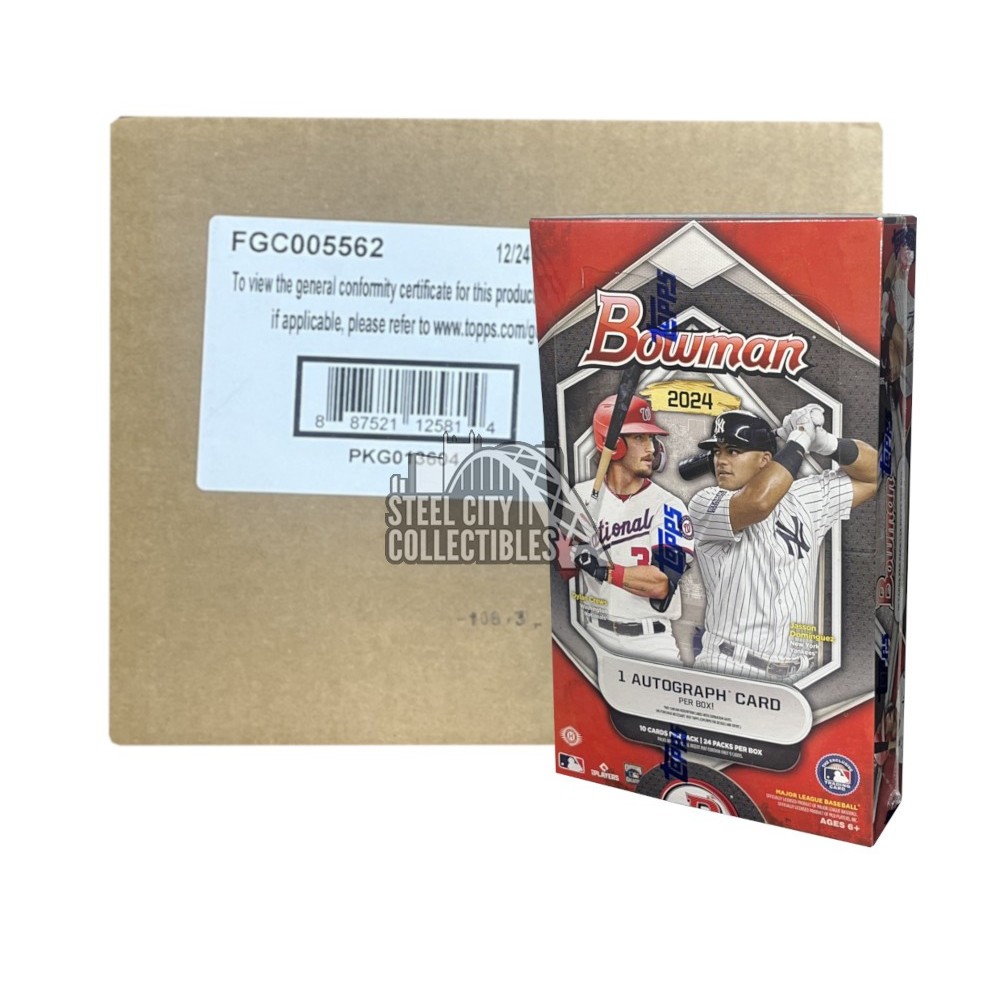 2024 Bowman Baseball Hobby 12-Box Case | Steel City Collectibles
