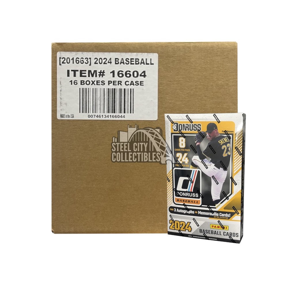 2024 Panini Donruss Baseball Hobby 16-Box Case | Steel City Collectibles