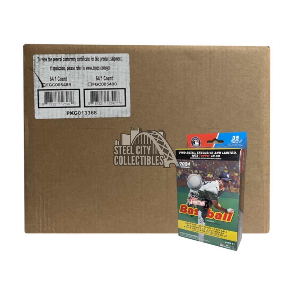 2024 Topps Heritage Baseball Hanger 64-Box Case | Steel City Collectibles