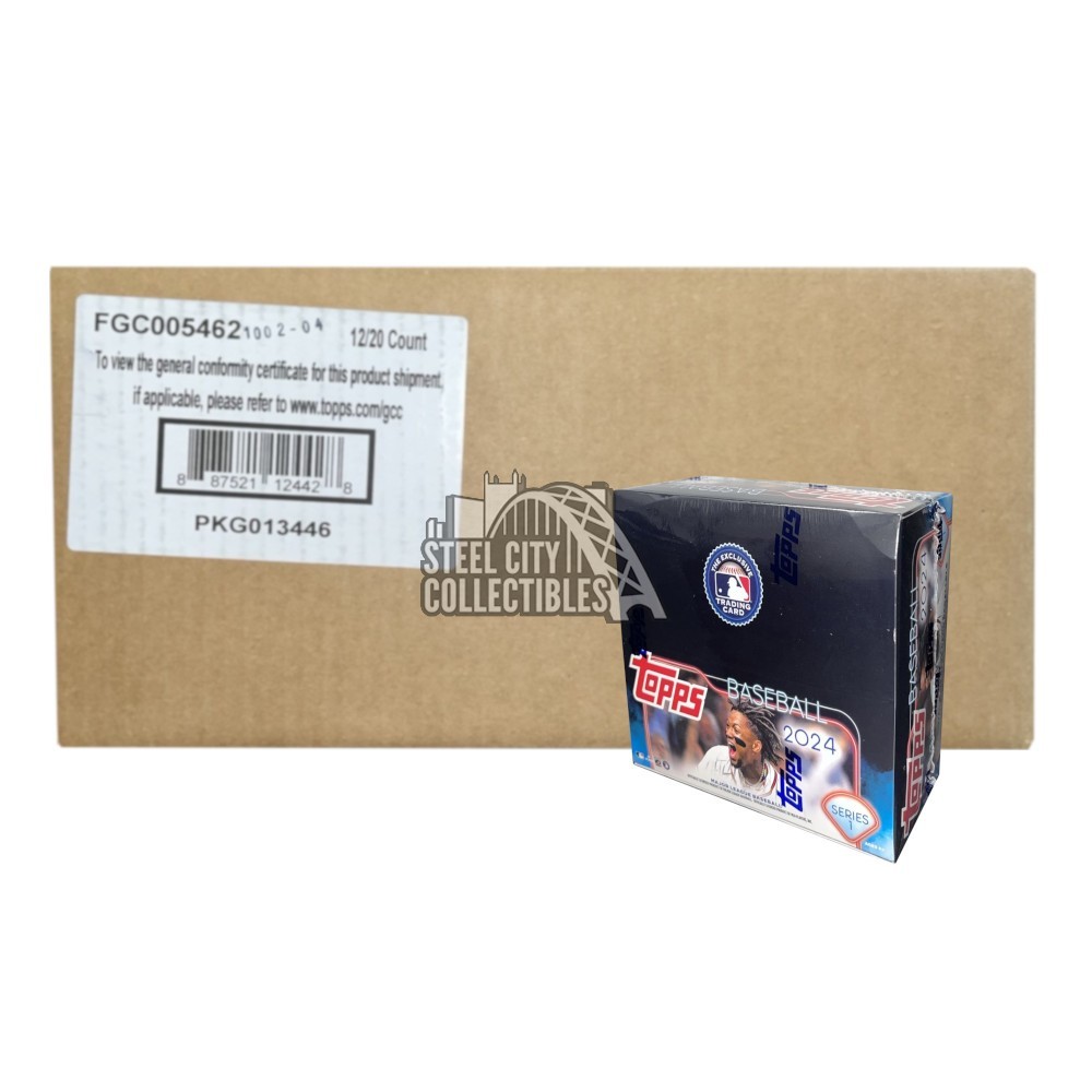 2024 Topps Series 1 Baseball 20-Pack Retail 12-Box Case | Steel City ...