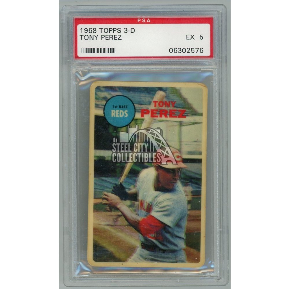 Tony Perez 1968 Topps 3D Baseball PSA Graded EX 5 | Steel City Collectibles