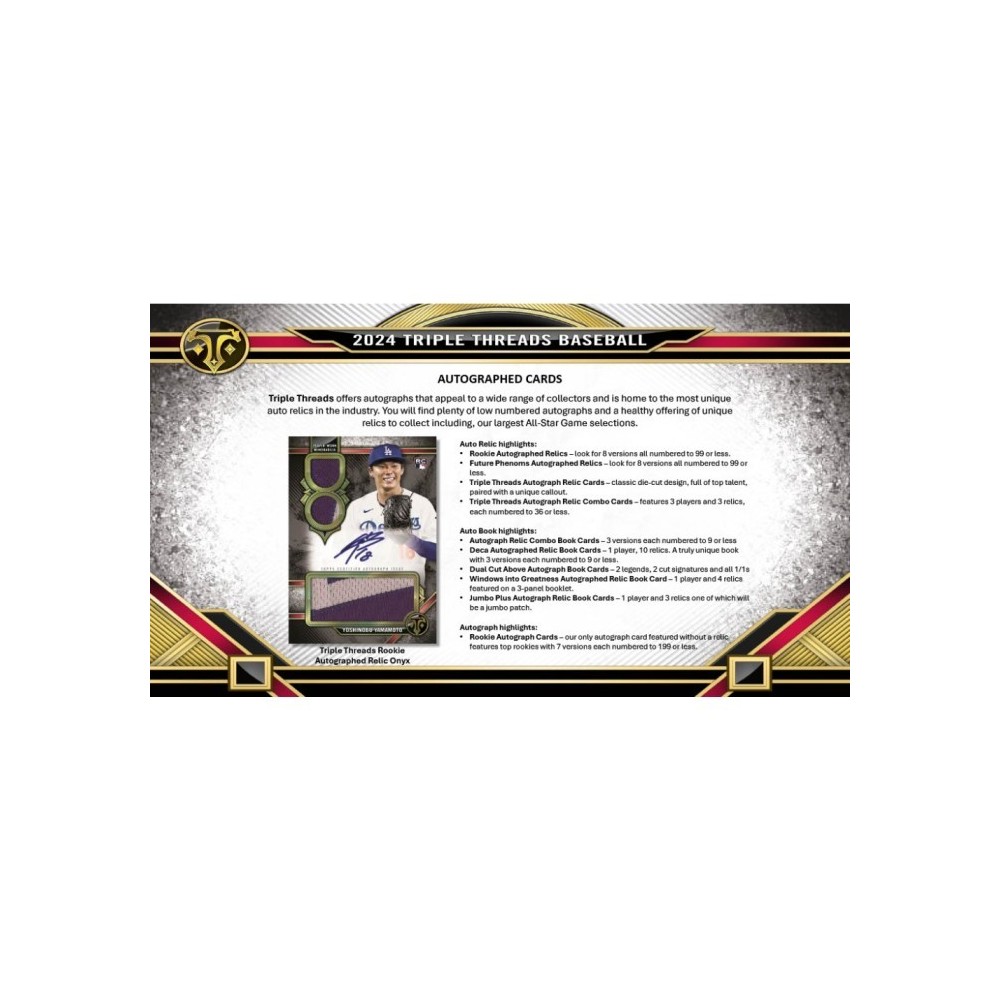 2024 Topps Triple Threads Baseball Hobby 5-Box (Half Case) Pick Your ...