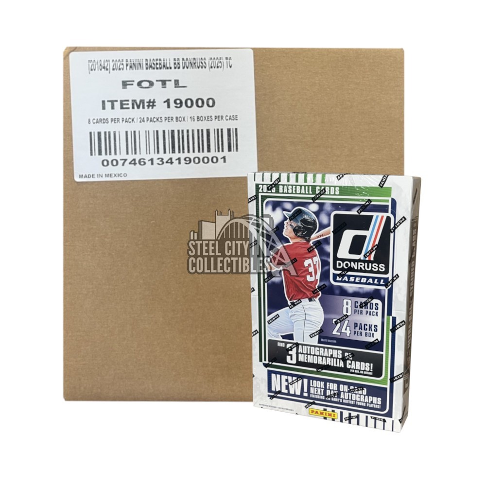 2025 Panini Donruss Baseball Hobby 16-Box Case - 1st Off The Line (FOTL) | Steel City Collectibles