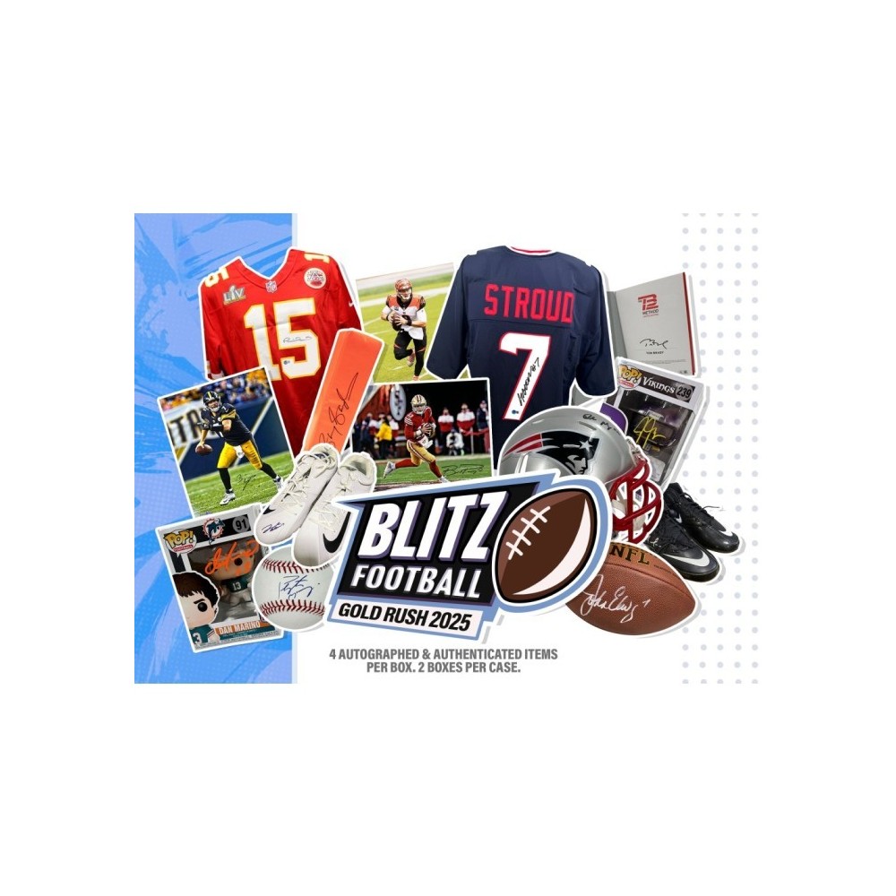 2025 Gold Rush Autographed Blitz Football Box Random Hit Group Break #3 ...