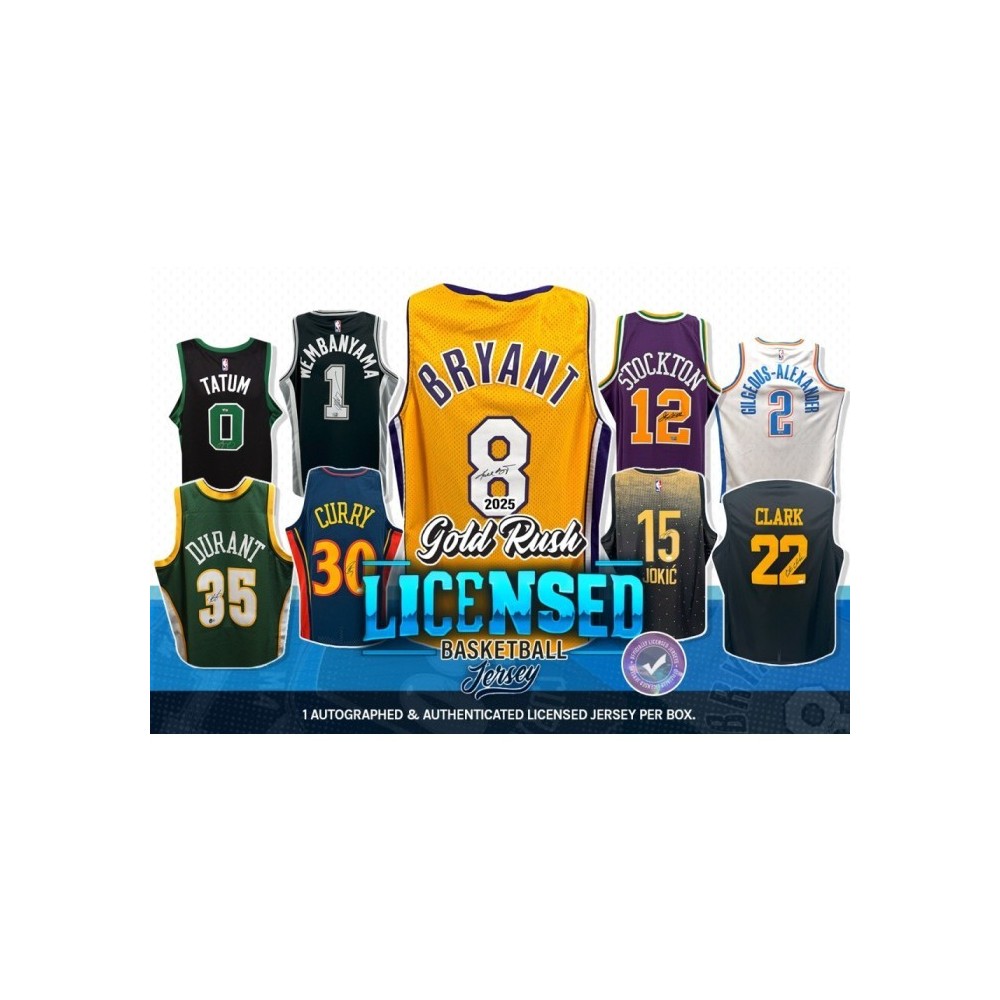 2025 Gold Rush Autographed Licensed Basketball Jersey 6-Box Case Random ...