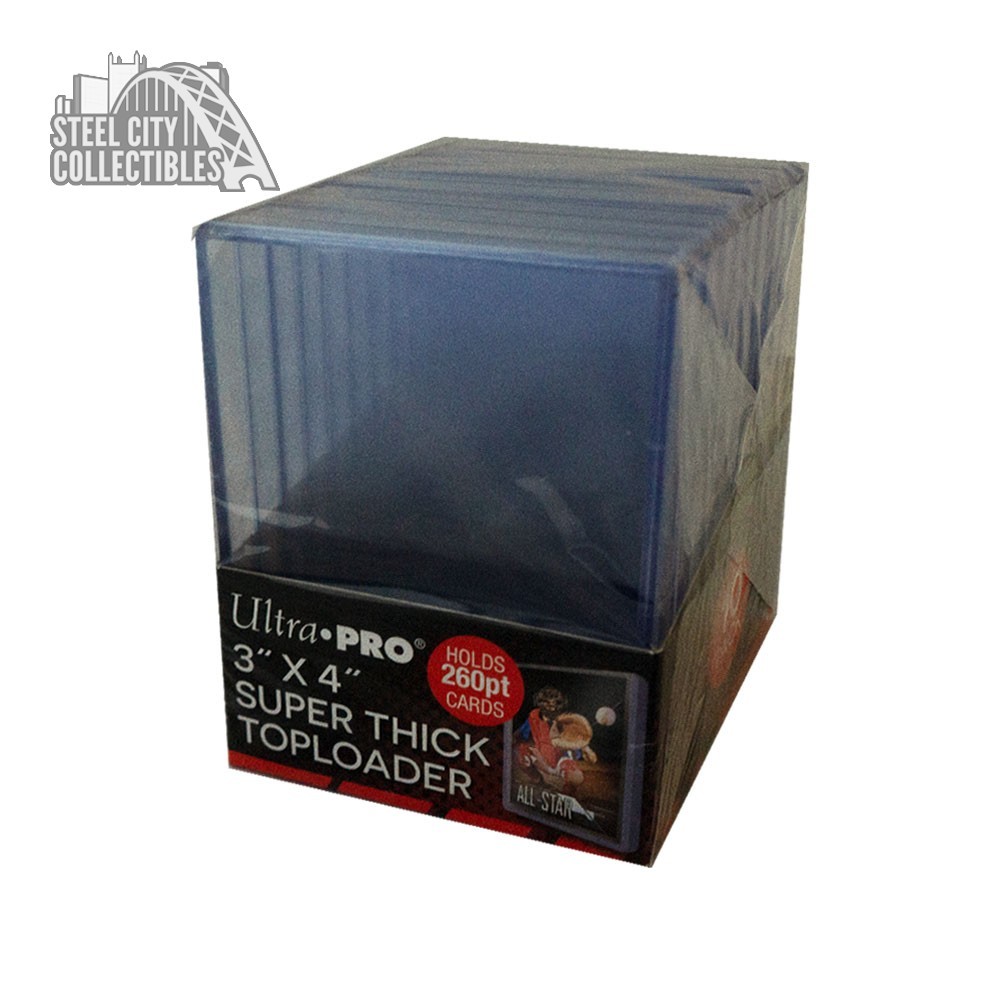 3x4 Ultra Pro Super Thick 260pt Toploaders Pack of 10 | Steel City ...