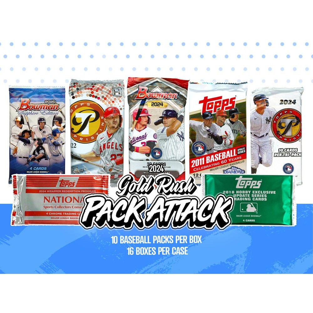 2024 Gold Rush Pack Attack Baseball 16-Box Case | Steel City Collectibles