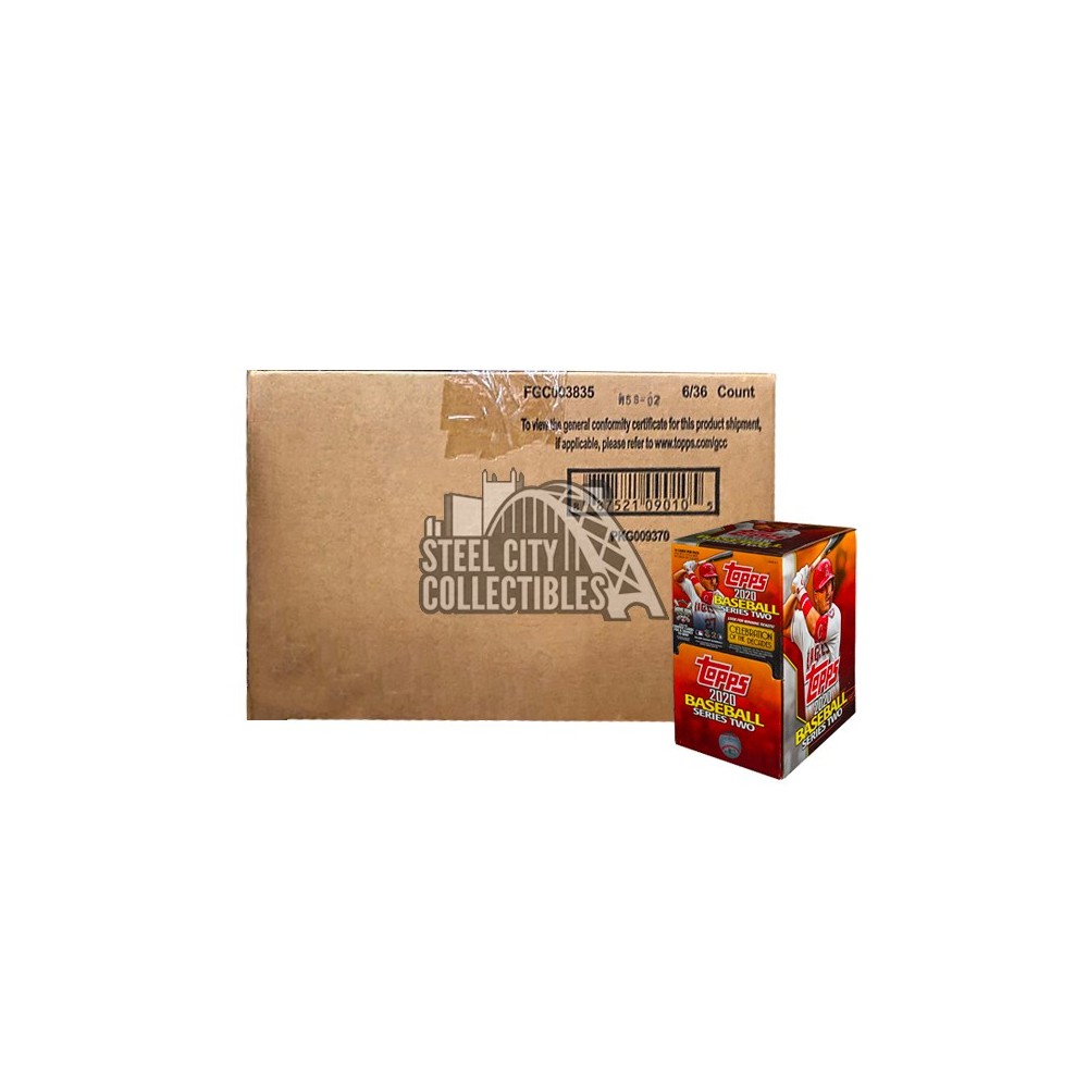2020 Topps Series 2 Baseball 36-Pack Gravity Feed 6-Box Case | Steel ...