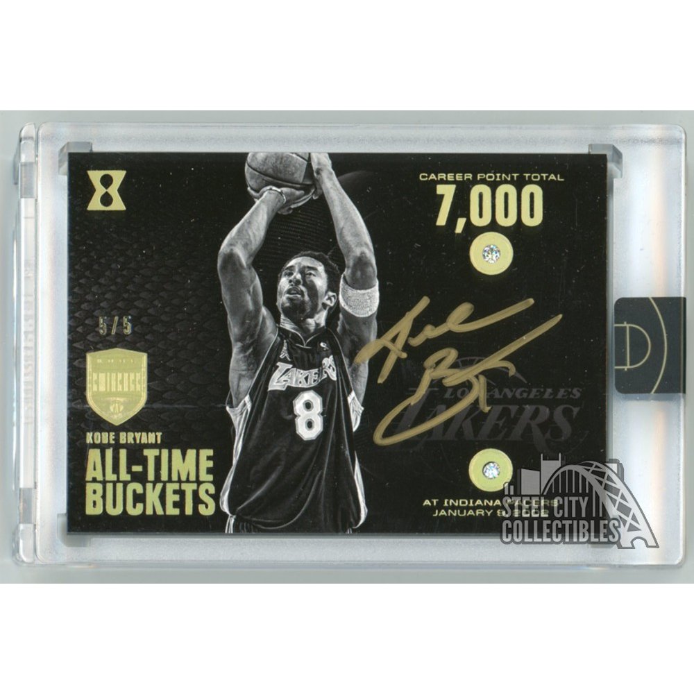 Kobe Bryant 2017-18 Panini Kobe Eminence All-Time Buckets 7,000 Double ...
