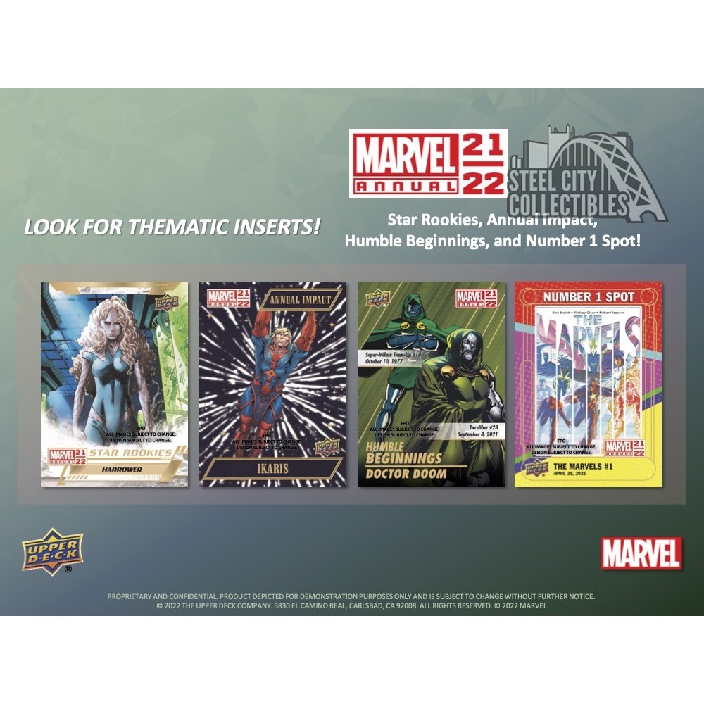 2022 Upper Deck Marvel Annual Hobby 16-Box Case | Steel City 2022 Upper Deck Marvel Annual Hobby 16-Box Case | Steel City