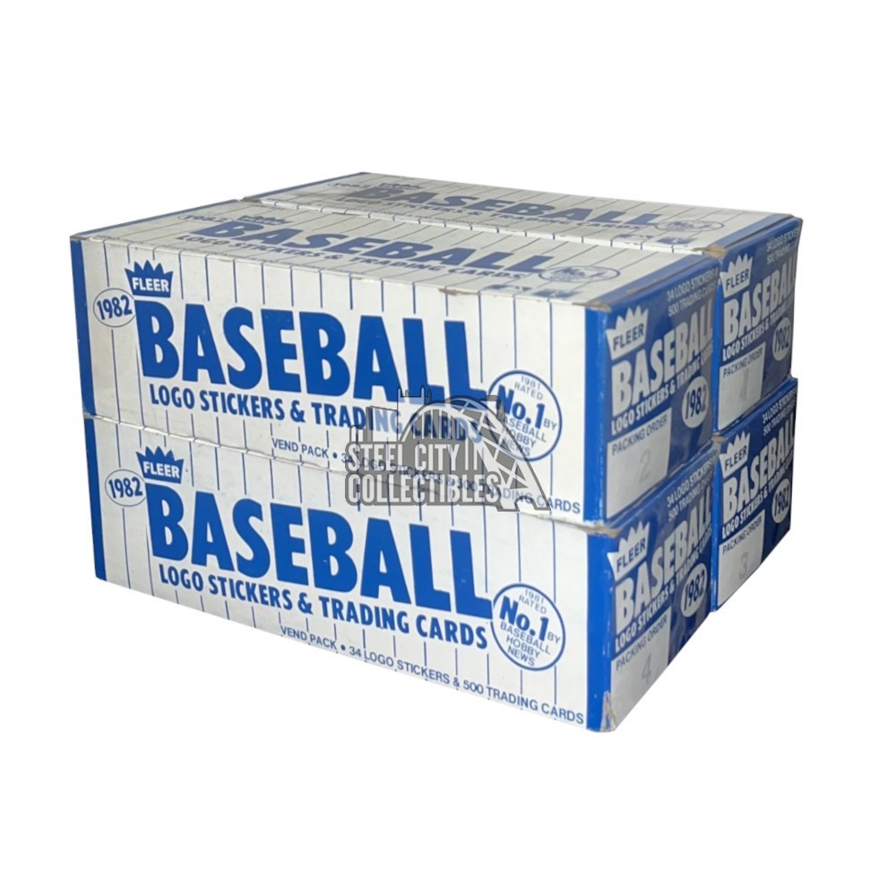1982 Fleer Baseball Vending Box Set of 4 | Steel City Collectibles