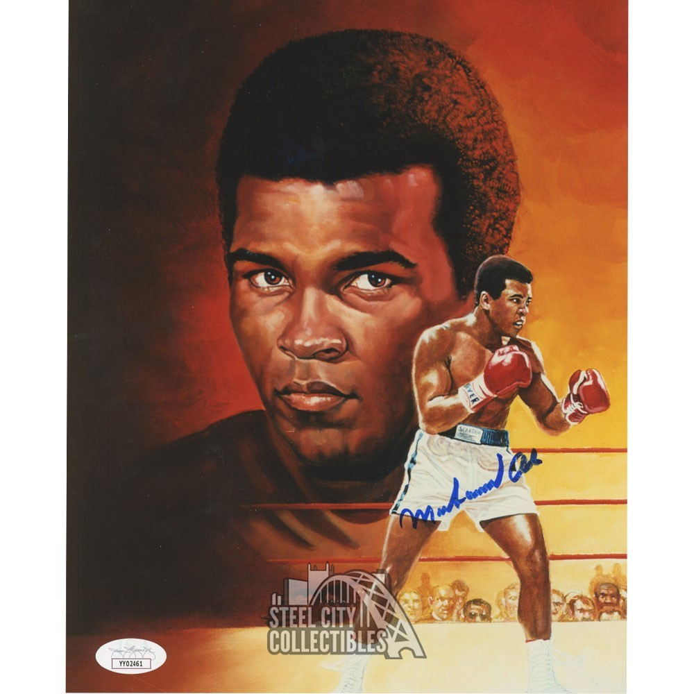 Muhammad Ali Autographed 8x10 Artwork Photo- JSA LOA YY02461 | Steel ...