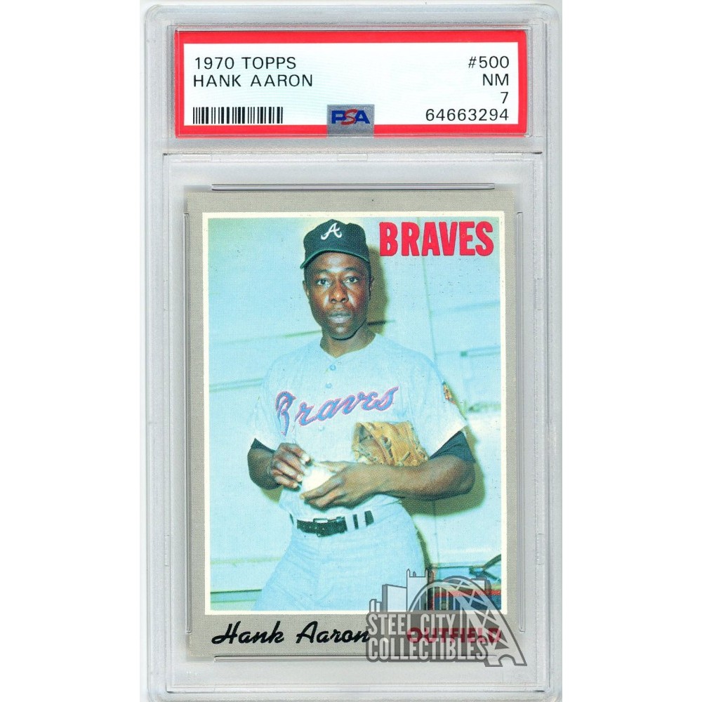 Hank Aaron 1970 Topps Card #500 PSA 7 NM | Steel City Collectibles