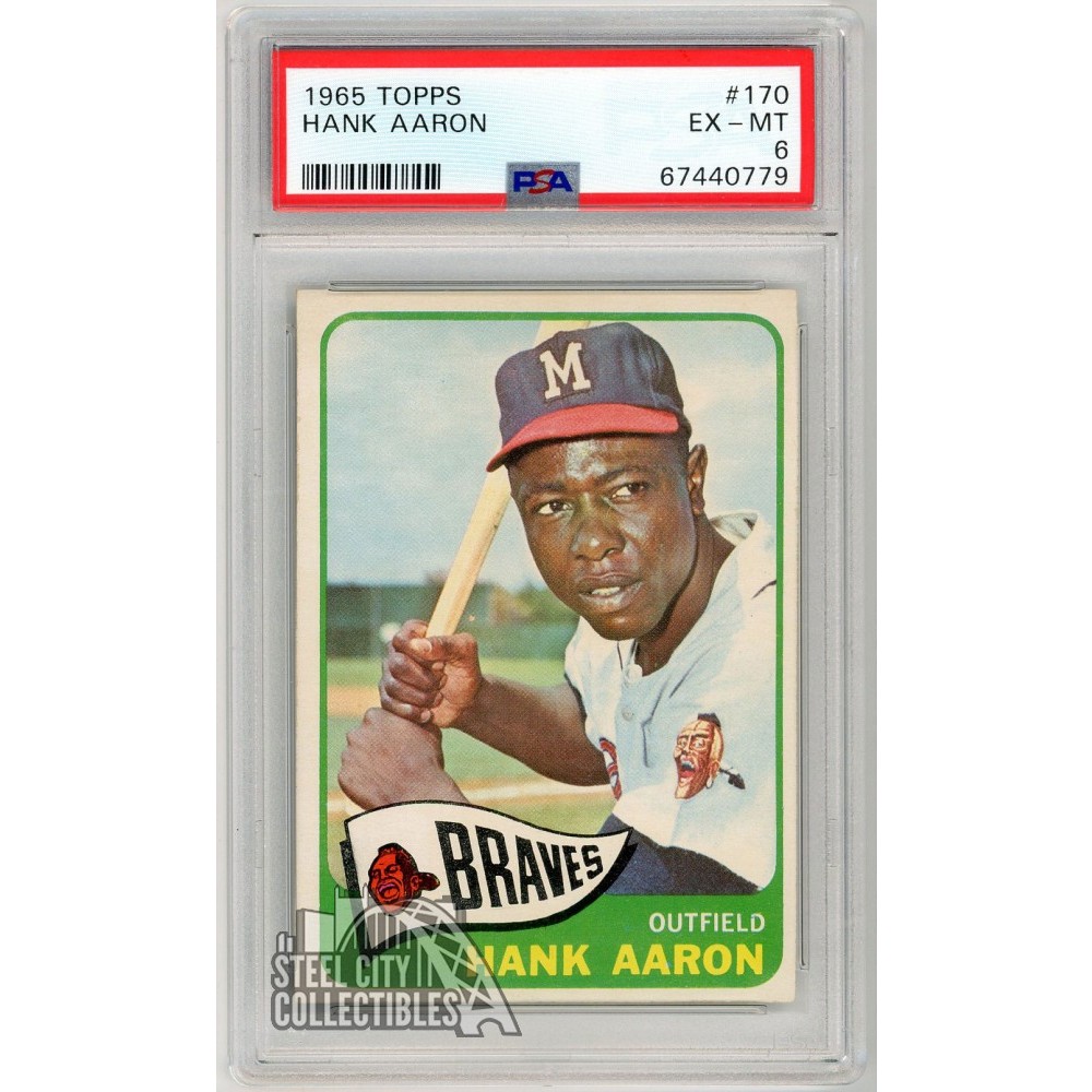 Hank Aaron 1965 Topps Card #170 PSA 6 EX-MT | Steel City Collectibles