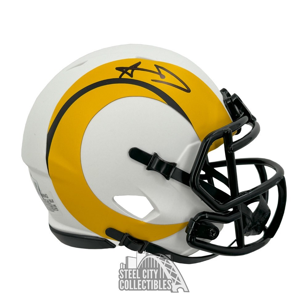 Aaron Donald Autographed Los Angeles Lunar Eclipse Mini Football Helmet ...