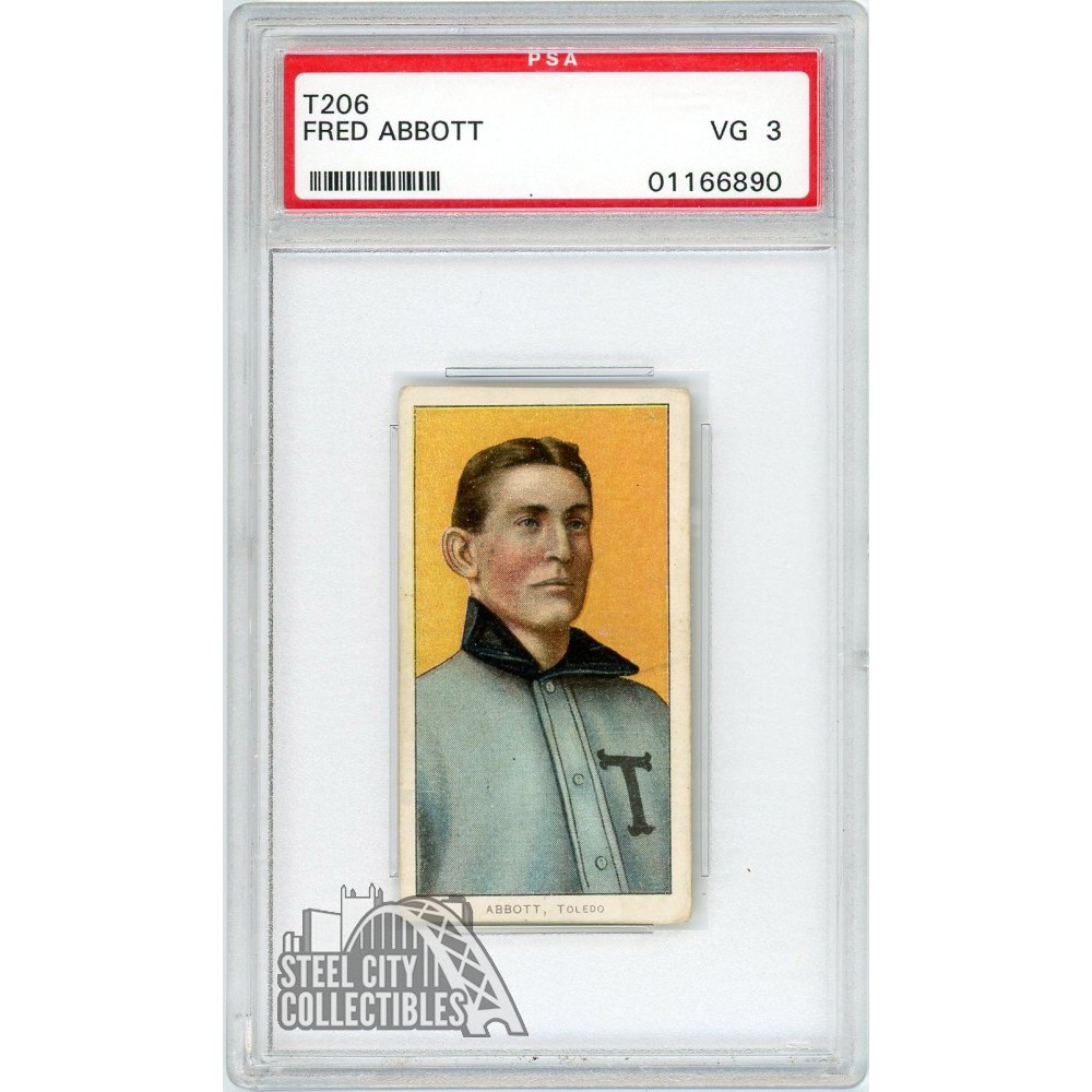 Fred Abbott 1909-11 T206 Piedmont Baseball Card PSA 3 | Steel City ...