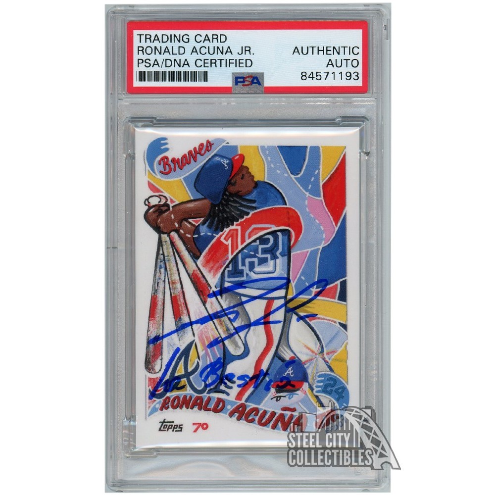 Ronald Acuna Jr 2021 Topps Project 70 Autograph "La Bestia" Card #130 ...