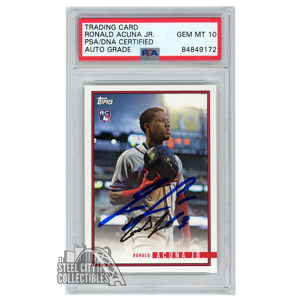 Ronald Acuna Jr 2018 Topps On Demand Autograph Rookie Card #40 PSA/DNA ...