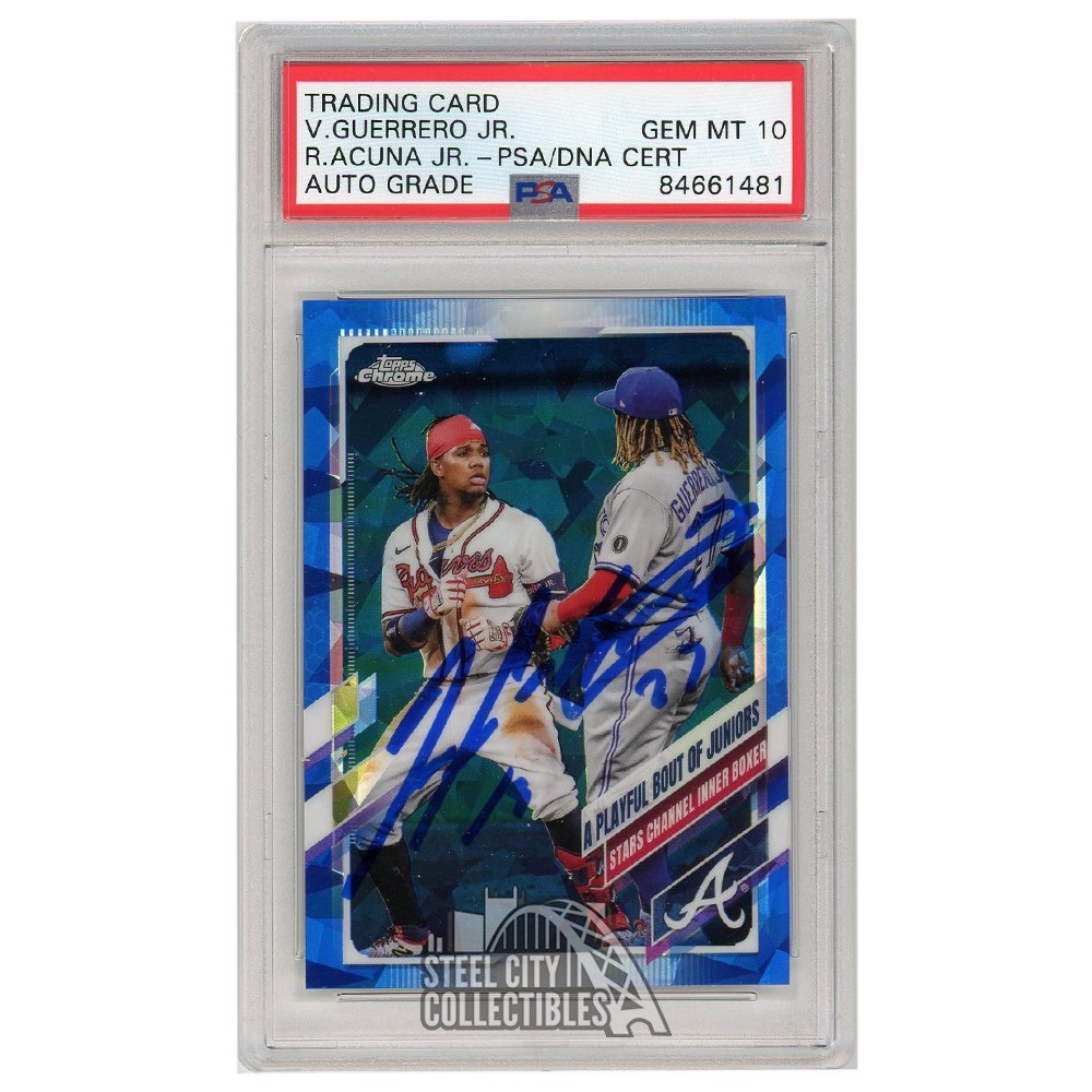 Ronald Acuna Jr Vladimir Guerrero Jr 2021 Topps Chrome Sapphire ...