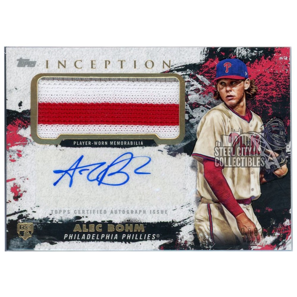 Alec Bohm 2021 Topps Inception Autograph Patch Rookie Card #APC-AB 9/ ...