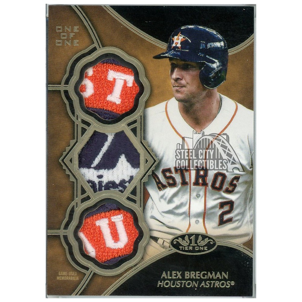 Alex Bregman 2019 Topps Tier One Triple Logo Patch Card #T1TR-ABR 1/1 ...
