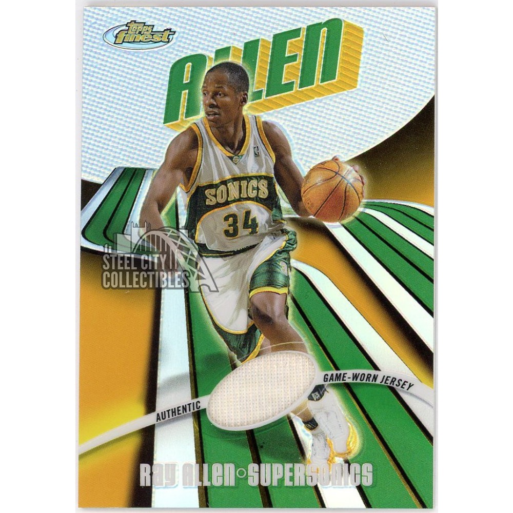 Ray Allen 2003-04 Topps Finest Refractor Game-Used Jersey Card #43 176/ ...