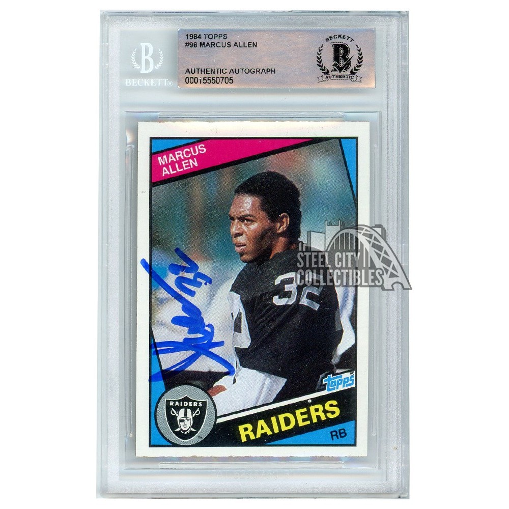 Marcus Allen 1984 Topps Autograph Card #98 BAS | Steel City Collectibles