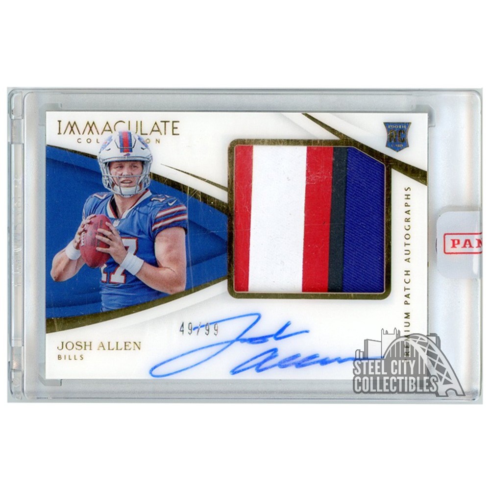 Josh Allen 2018 Panini Immaculate Premium Rookie Patch Autograph Card ...