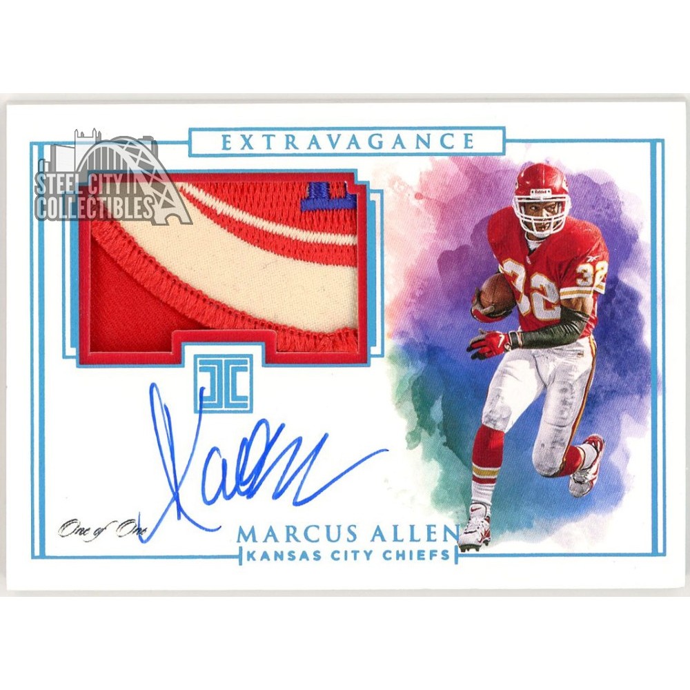 Marcus Allen 2019 Panini Impeccable Extravagance Patch Auto Card #EPA ...