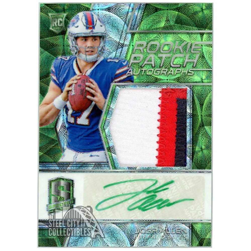 Josh Allen 2018 Panini Spectra Green Rookie Patch Autograph Card 10/60 ...