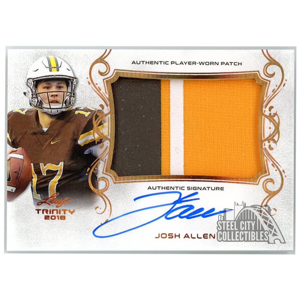 Josh Allen 2018 Leaf Trinity Rookie Patch Autograph Card #PA-JA1 ...