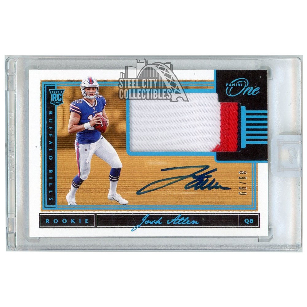 Josh Allen 2018 Panini One Blue Rookie Patch Autograph Card 89/99 #1 ...