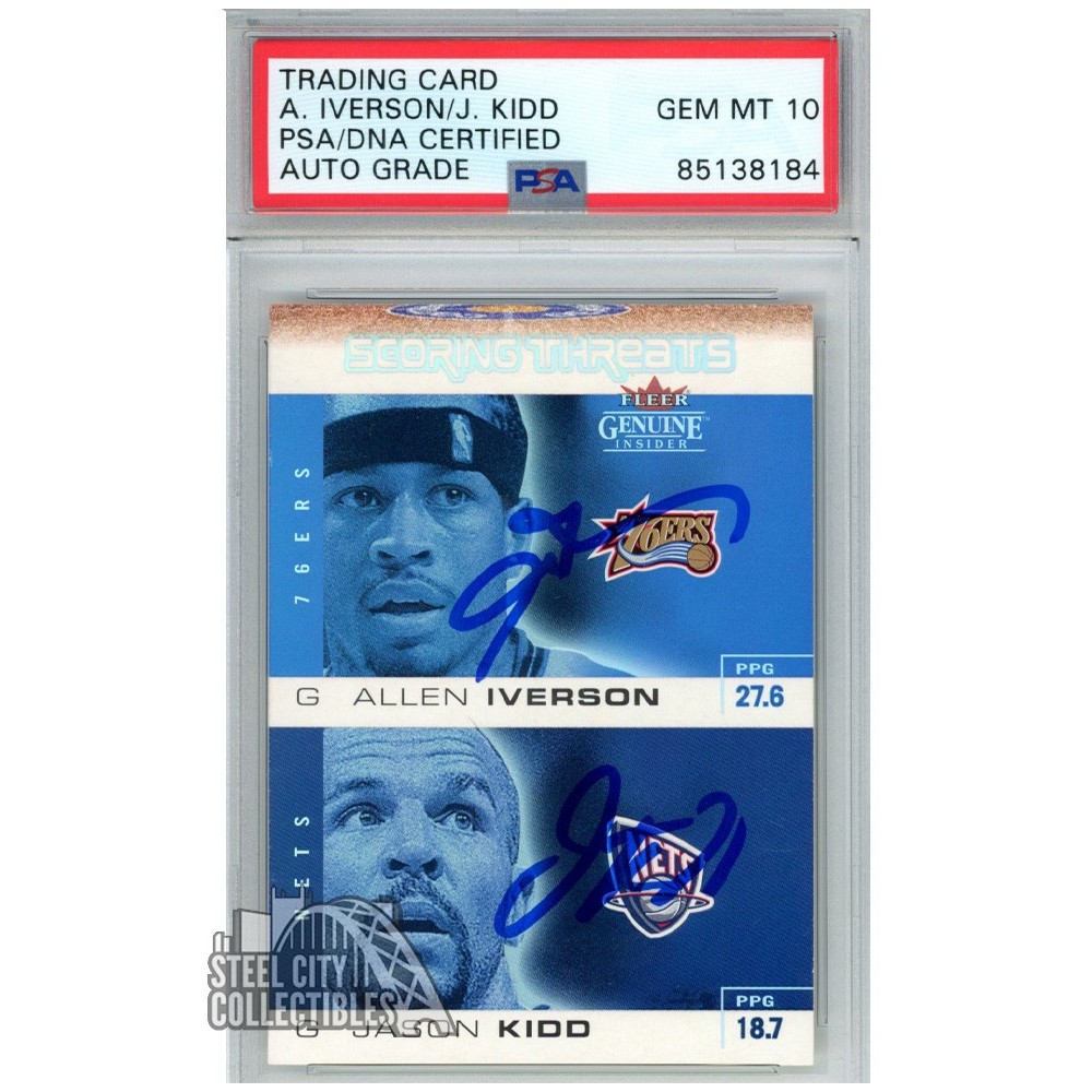 Allen Iverson, Jason Kidd 2003-04 Fleer Genuine Insider Scoring Threats ...