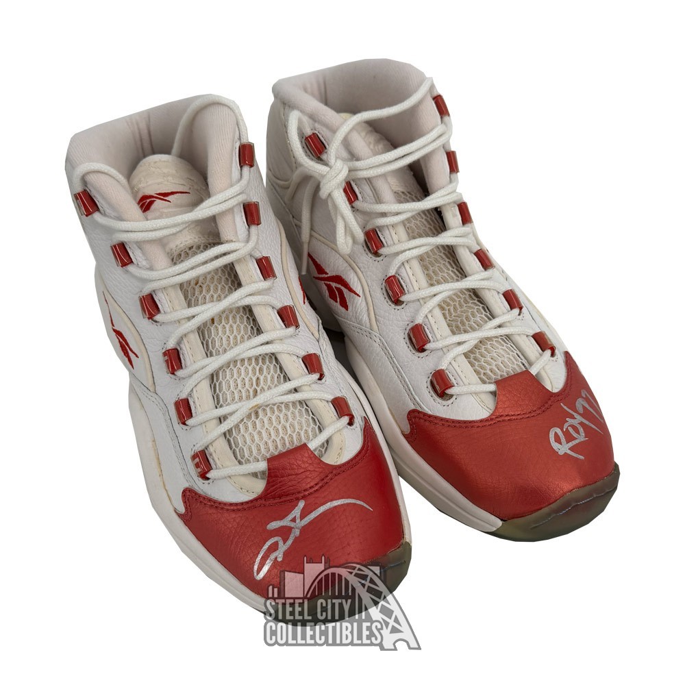 Allen Iverson ROY 97 Autographed Reebok Basketball Shoes - PSA/DNA ...