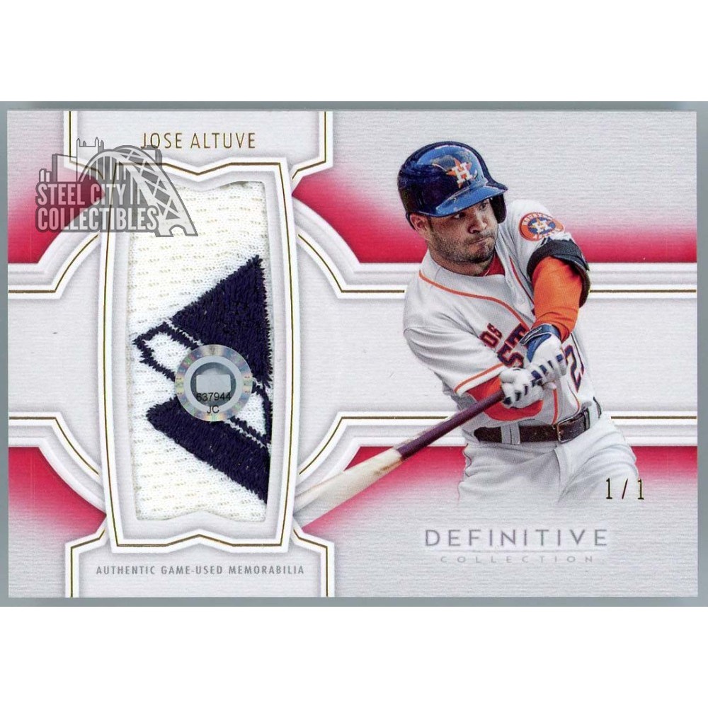 Jose Altuve 2020 Topps Definitive Red Majestic Logo Patch Card #DJRC-JA ...