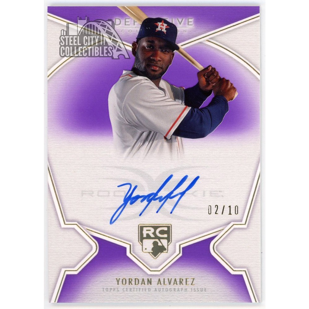 Yordan Alvarez 2020 Topps Definitive Purple Rookie Autograph Card #DRA ...