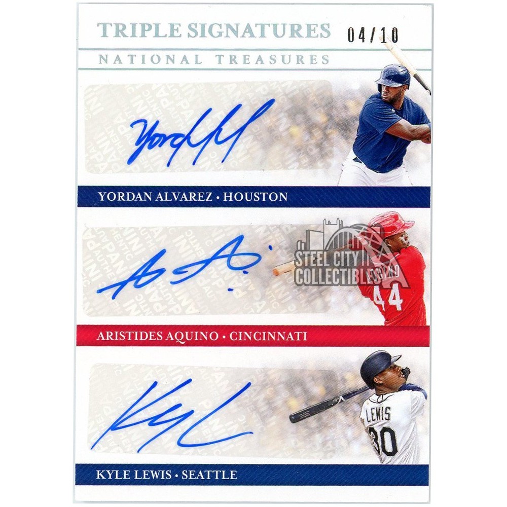 Yordan Alvarez Aristides Aquino Kyle Lewis 2020 Panini National ...