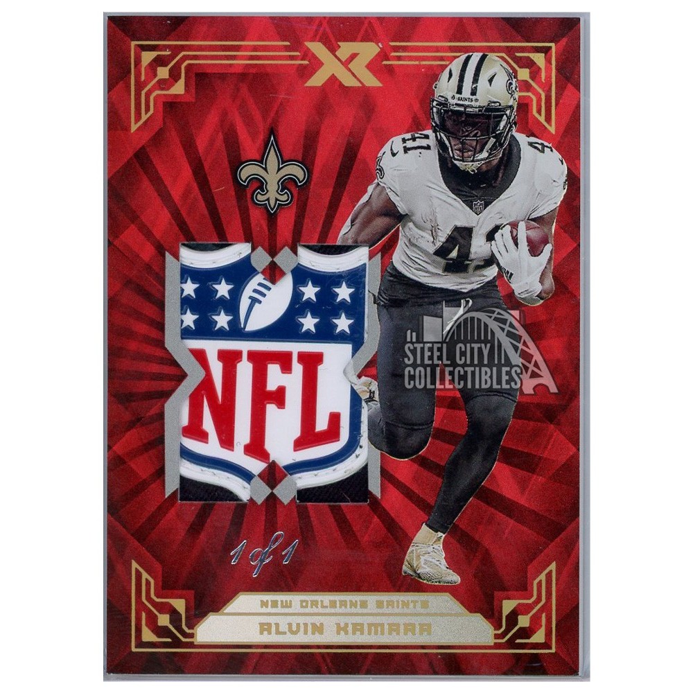 Alvin Kamara 2021 Panini Xr NFL Shield Logo Patch Card #LBS-AKA 1/1 ...