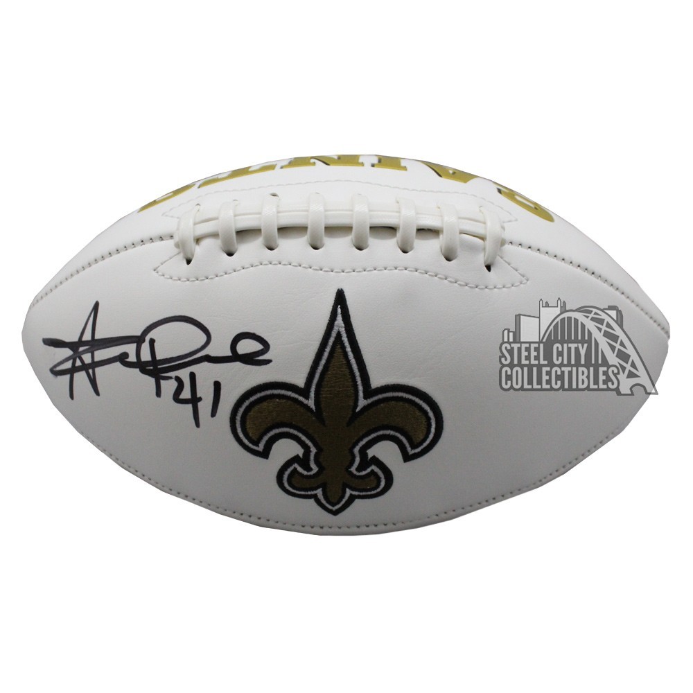Alvin Kamara Autographed New Orleans Logo Football - BAS | Steel City ...