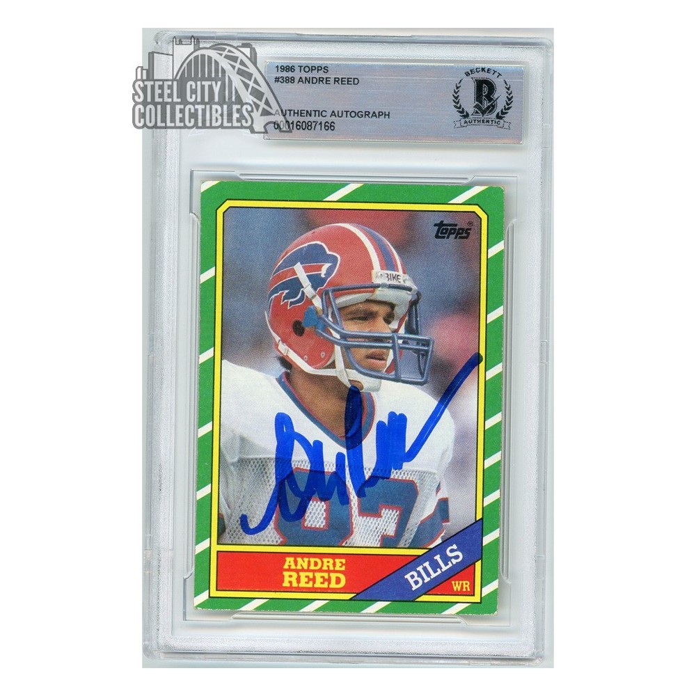 Andre Reed 1986 Topps Autograph Rookie Card #388 BAS | Steel City ...