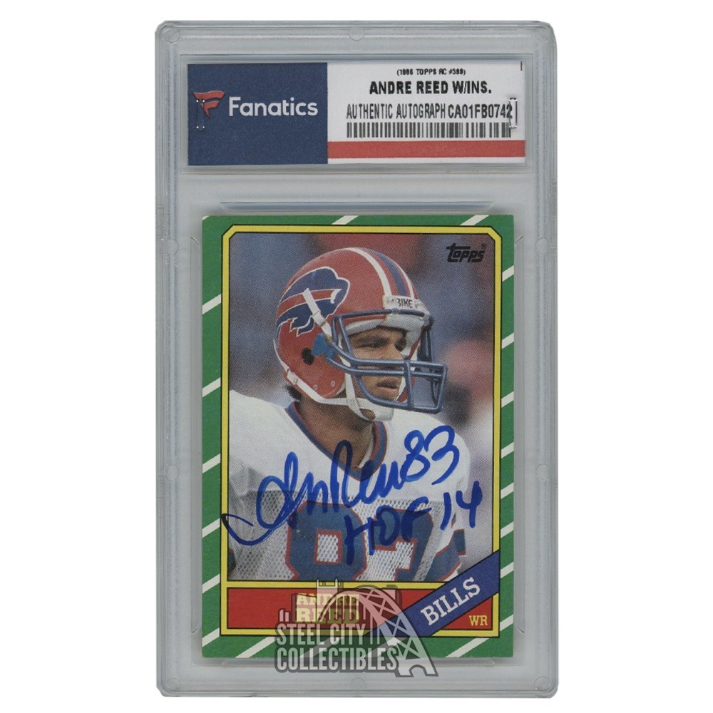 Andre Reed Autographed 1986 Topps RC (HOF 14) - Fanatics | Steel City ...