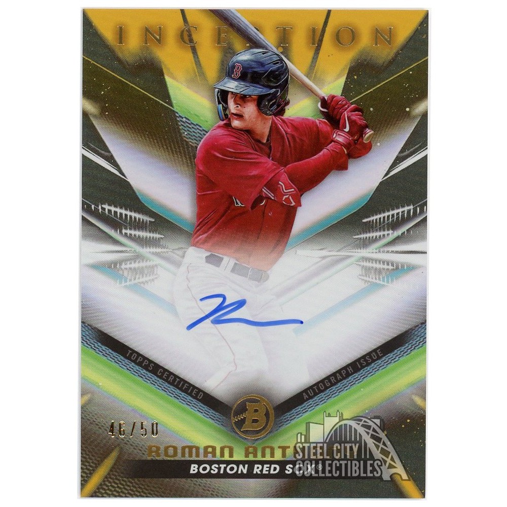 Roman Anthony 2023 Bowman Inception Gold Autograph Card #BPA-RAY 46/50 ...