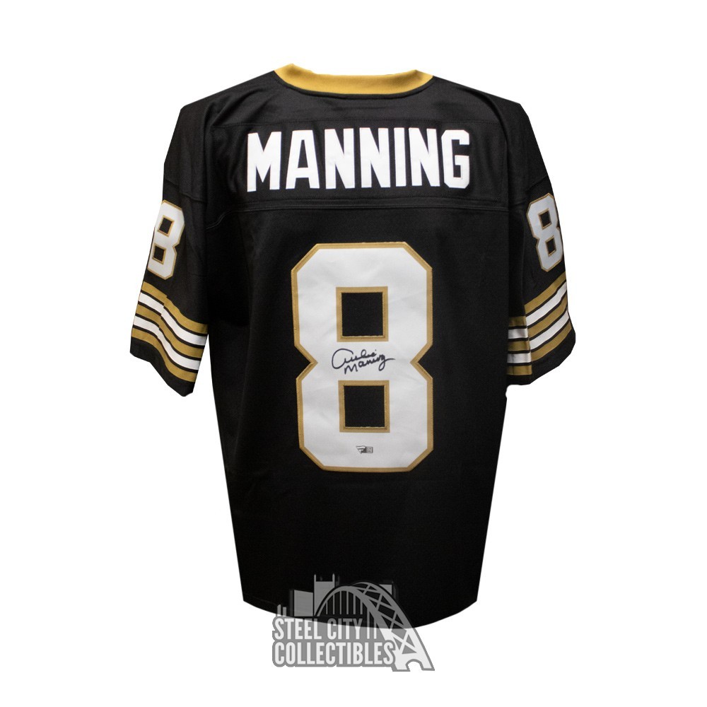 Archie Manning Autographed New Orleans Saints Mitchell & Ness Black ...