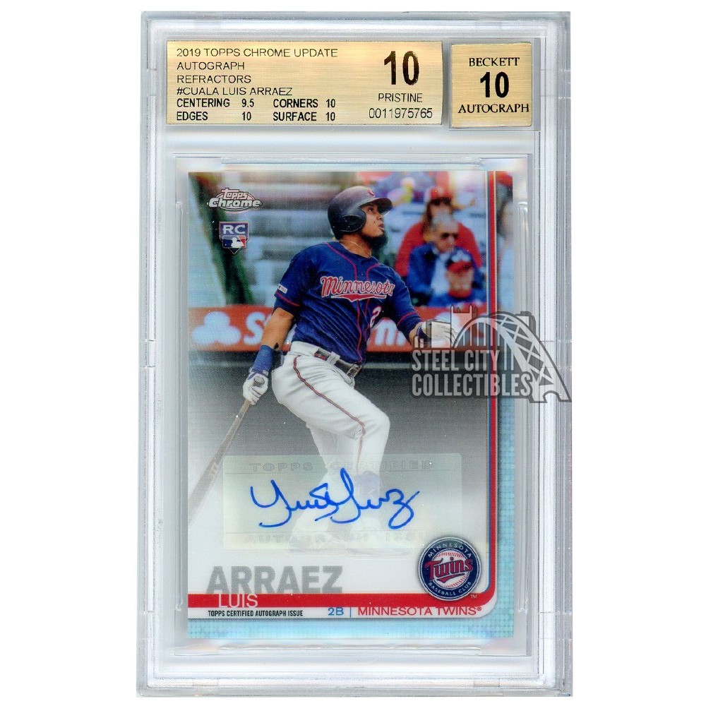 Luis Arraez 2019 Topps Chrome Update Refractor Autograph Rookie Card # ...