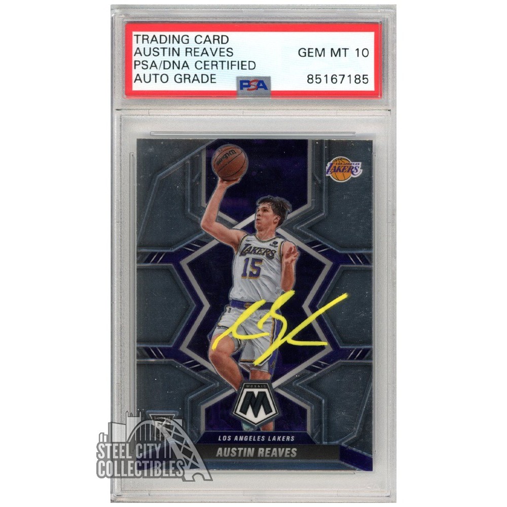 Austin Reaves 2021-22 Panini Mosaic Autograph Rookie Card #241 PSA/DNA ...