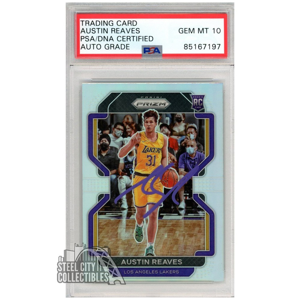 Austin Reaves 2021-22 Panini Prizm Silver Autograph Rookie Card #165 ...